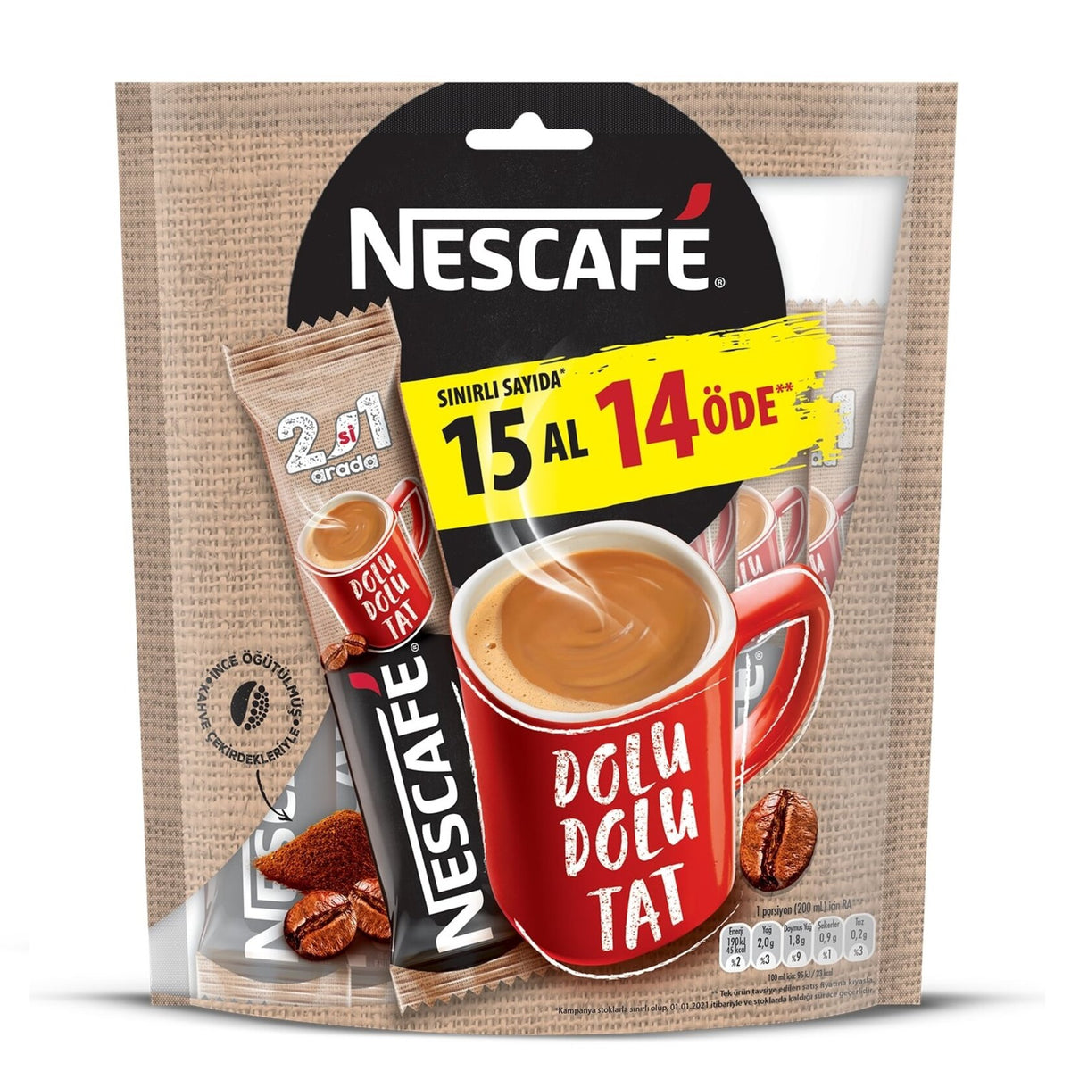 Nescafe 2-in-1 Classic Coffee (Pack of 15) – Turcamart