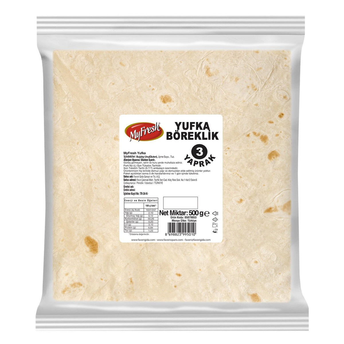 Turkish Yufka 3 Pieces Phyllo Dough 500 G – Turcamart