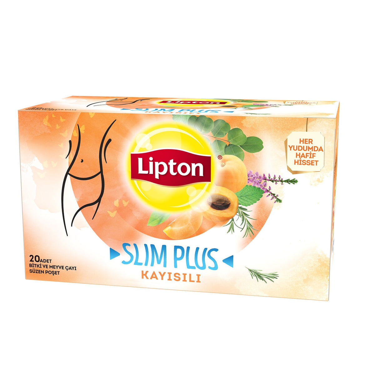 Lipton Slim Plus Apricot Tea 20 bags 1.3 oz (Lipton Kayısılı 36 G ...