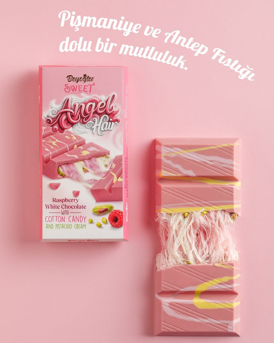 Beyoglu Angel Hair Raspberry White Chocolate with Cotton Candy and Pis ...
