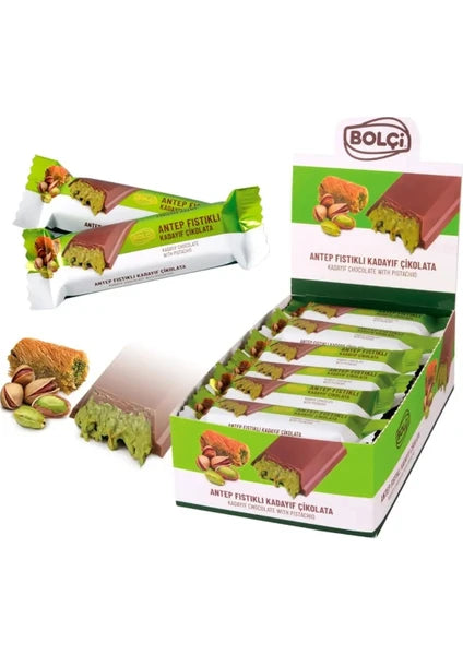 Bolçi Milk Chocolate with Pistachio and Kadayif Filling 1 oz (30 g) (D ...