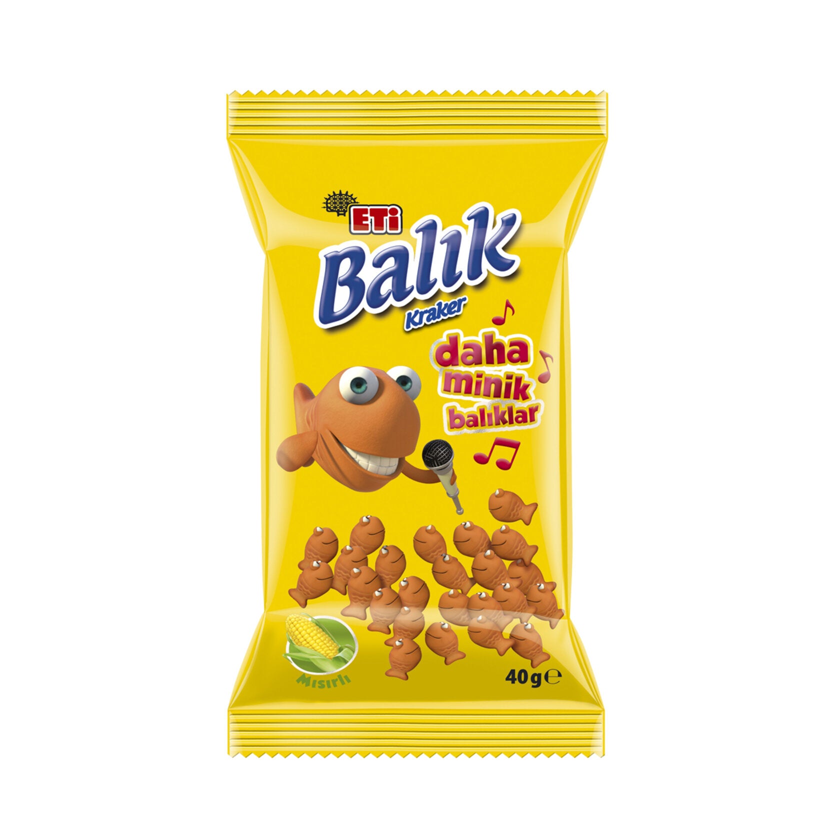 Eti Mini Corn Fish Crackers (Mini Mısırlı Balık Kraker) 1.4 oz (40 G ...