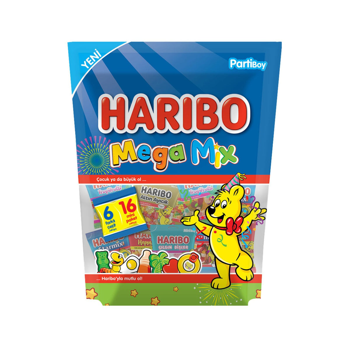 Haribo Mega Mix 360 G (16 small bags)- Halal Haribo – Turcamart