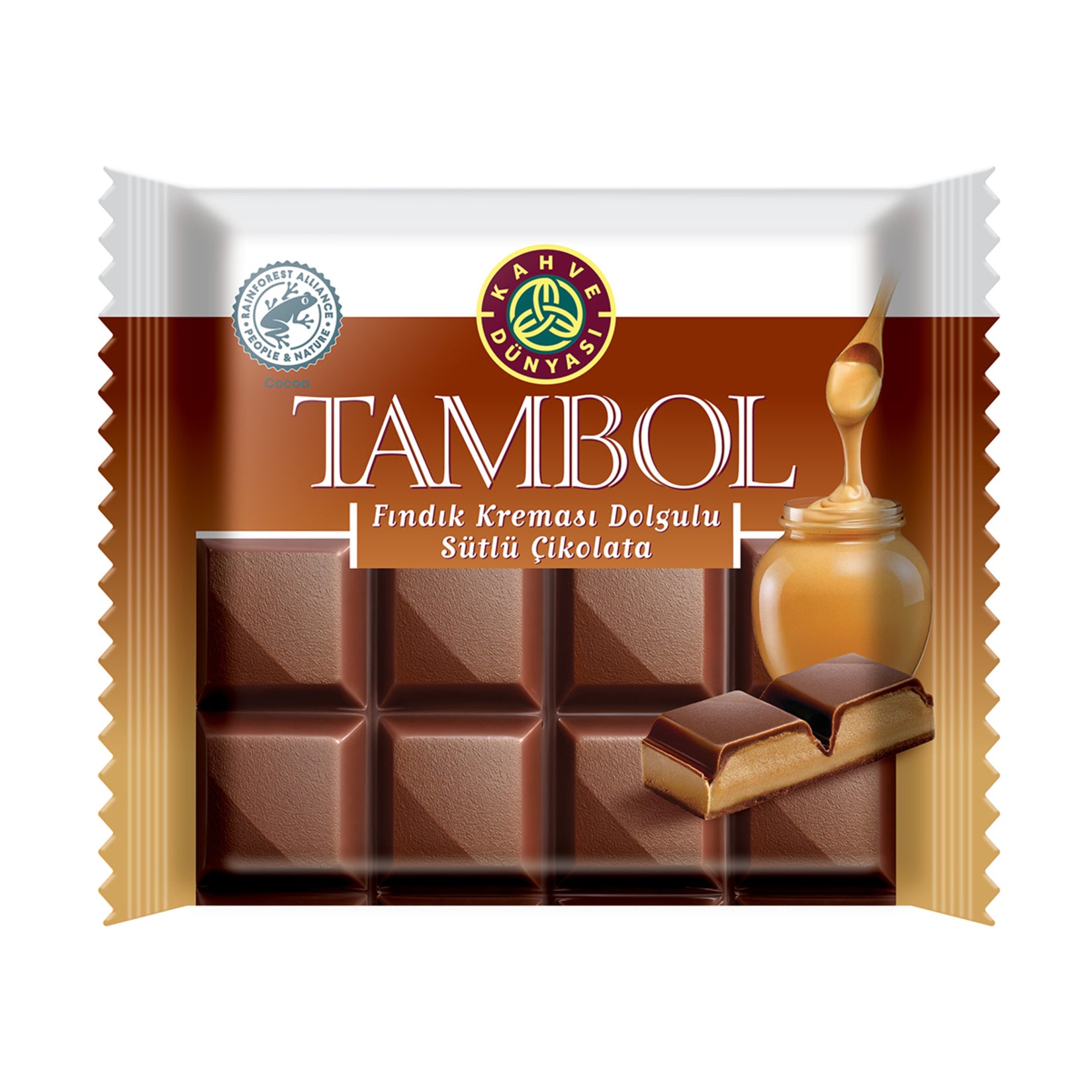 Kahve Dunyasi Tambol Milk Chocolate with Hazelnut Cream Filling (Fındı ...