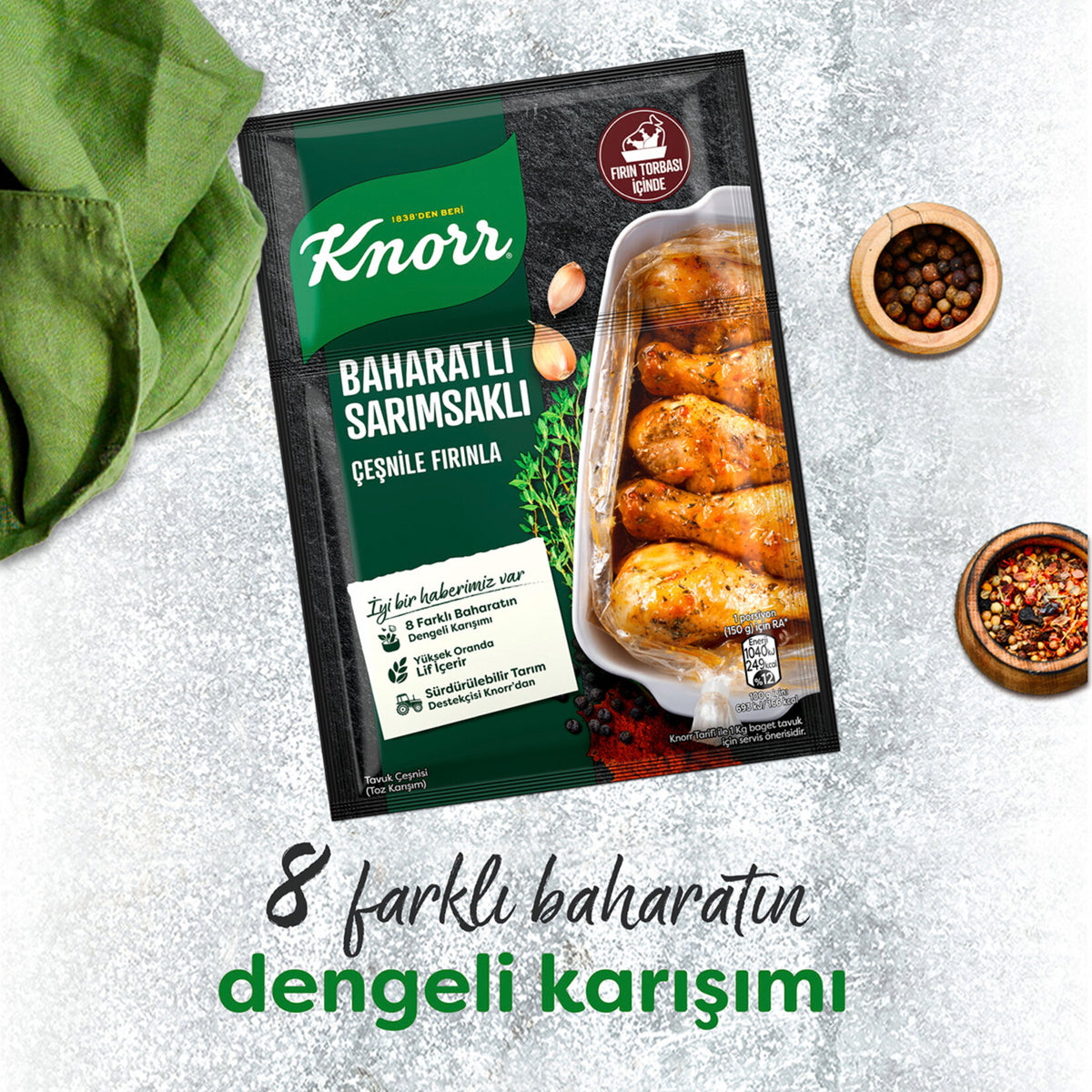 Knorr Baked Chicken Seasoning with Spicy and Garlic 34 G – Turcamart