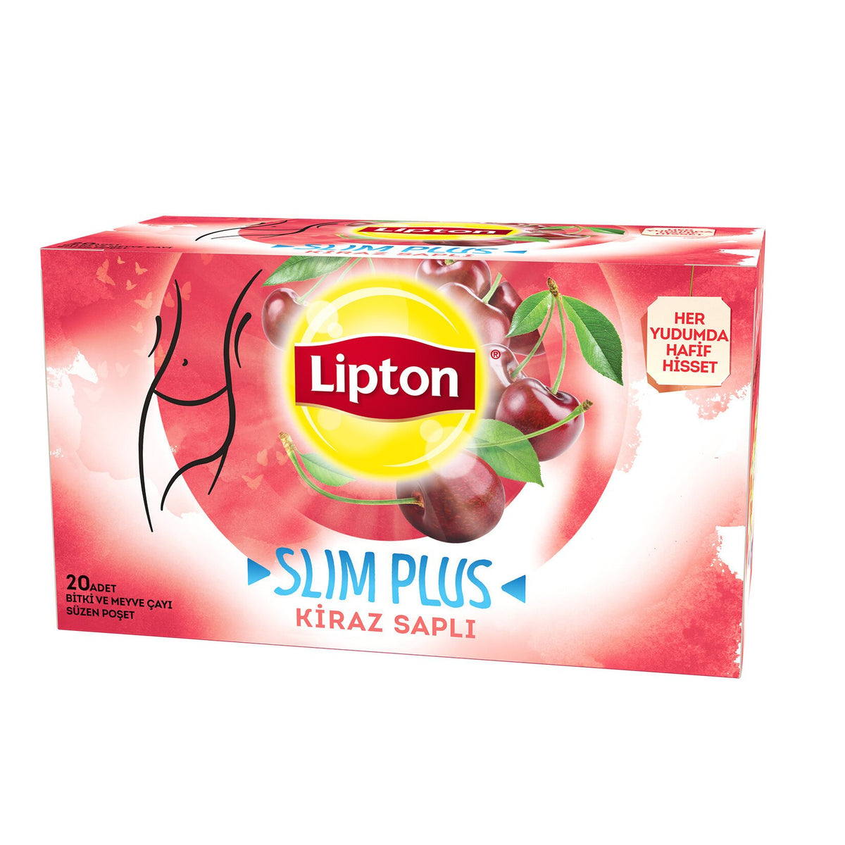 Lipton Slim Plus Cherry Stalk Tea 20 bags 1.3 oz (Lipton Kiraz Saplı 3 ...