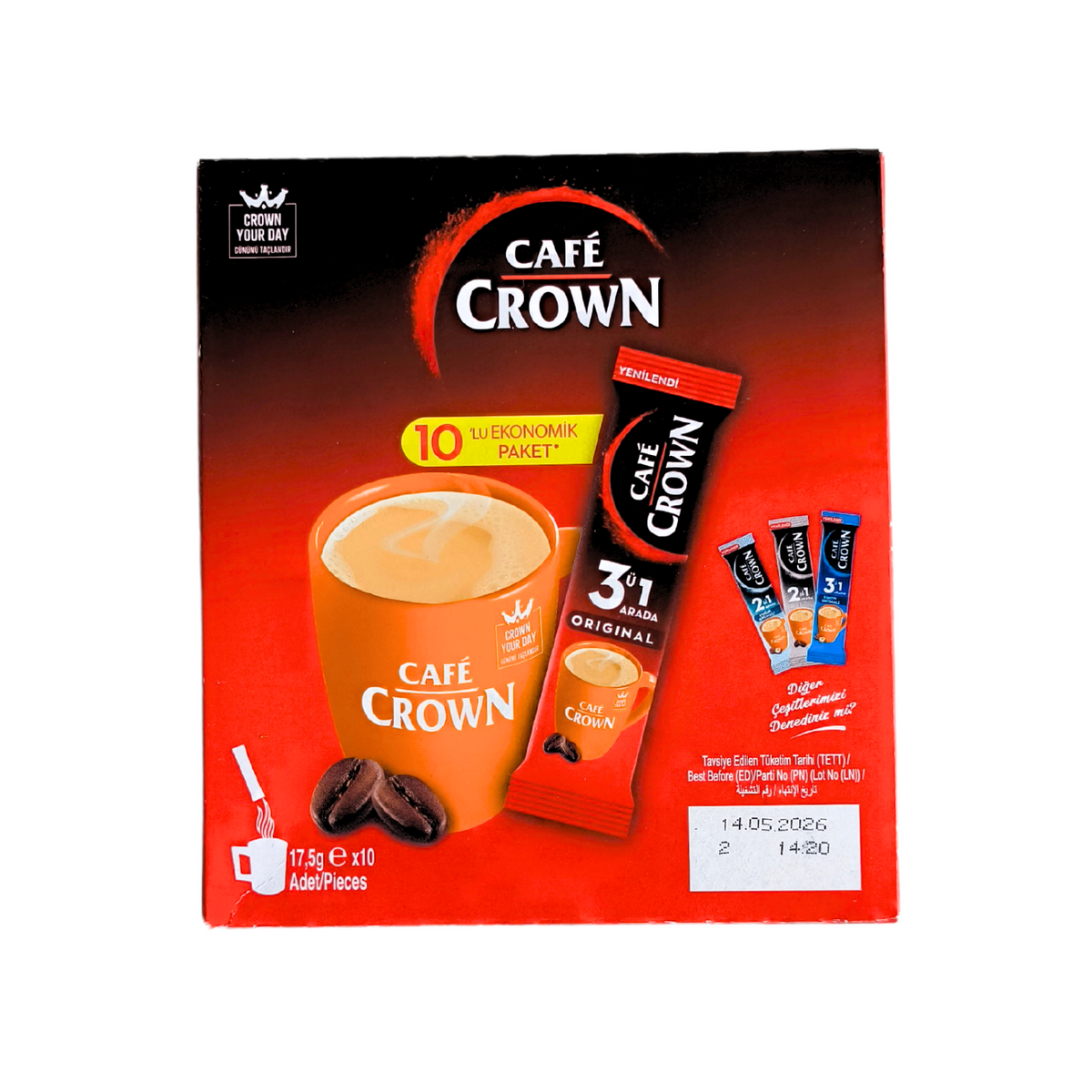Cafe Crown 3-in-1 10 pcs 17.5 x 10 (Pack of 10) – Turcamart