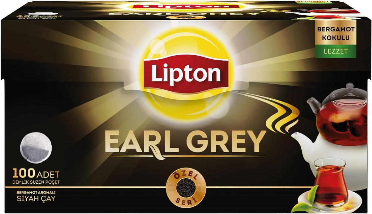 Lipton Earl Grey Glass Tea Bags 100 Pcs 320 G – Turcamart