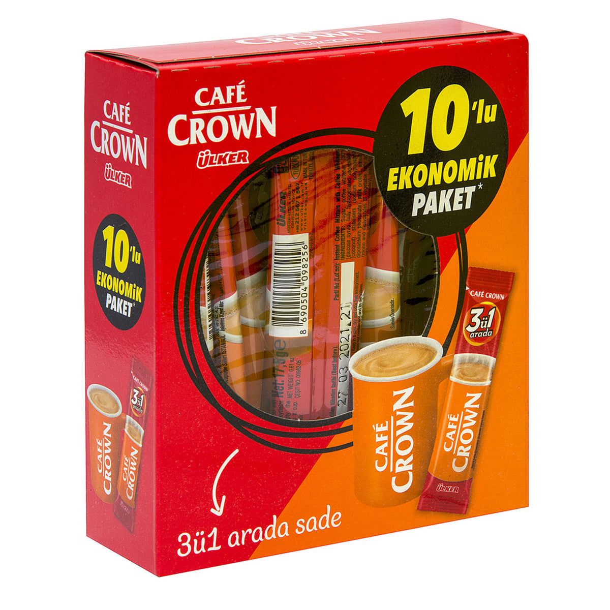 Cafe Crown 3-in-1 10 pcs (10'lu) 17.5 x10 – Turcamart